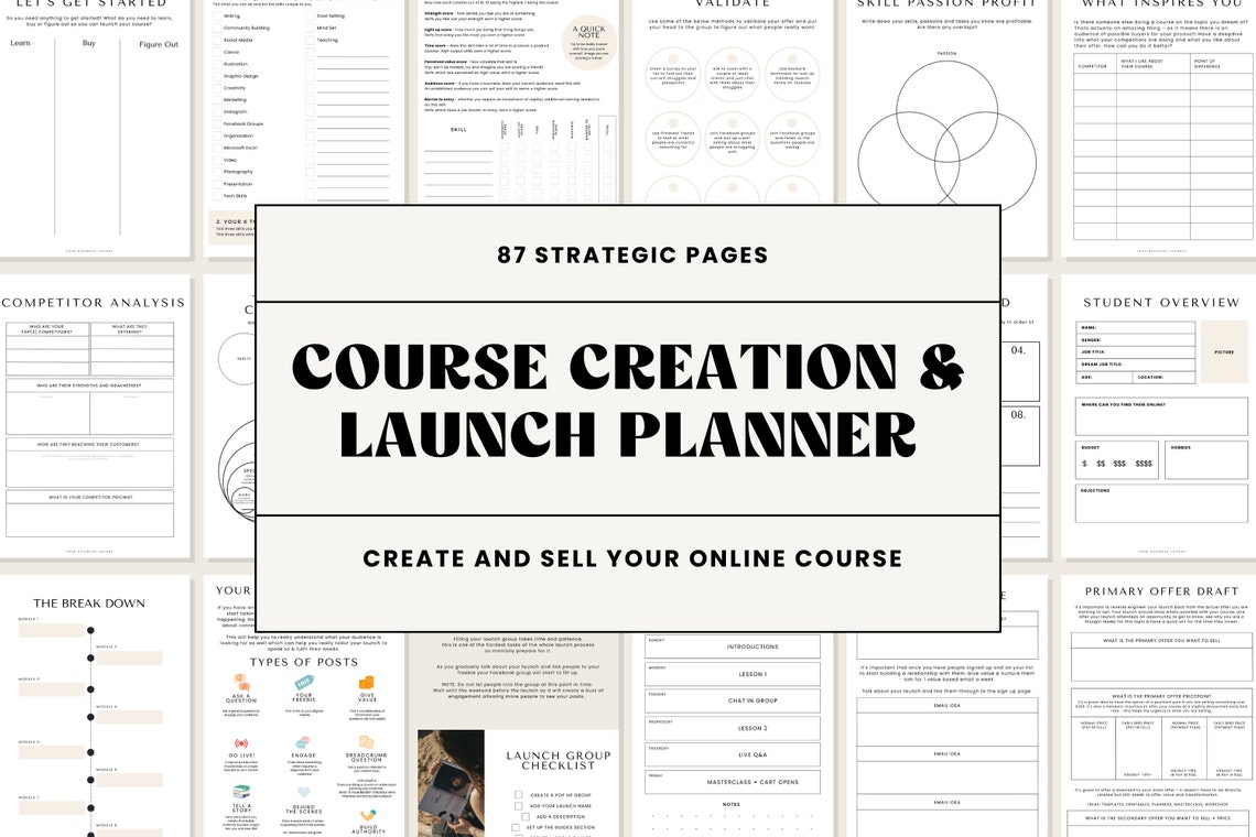 Course Plan Worksheet | Online Course Planner | Course Planner | Course ...