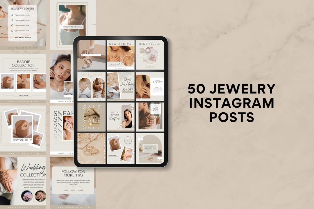 Instagram Post for Jewellery | Instagram Post Template Jewelry |jewelry ...