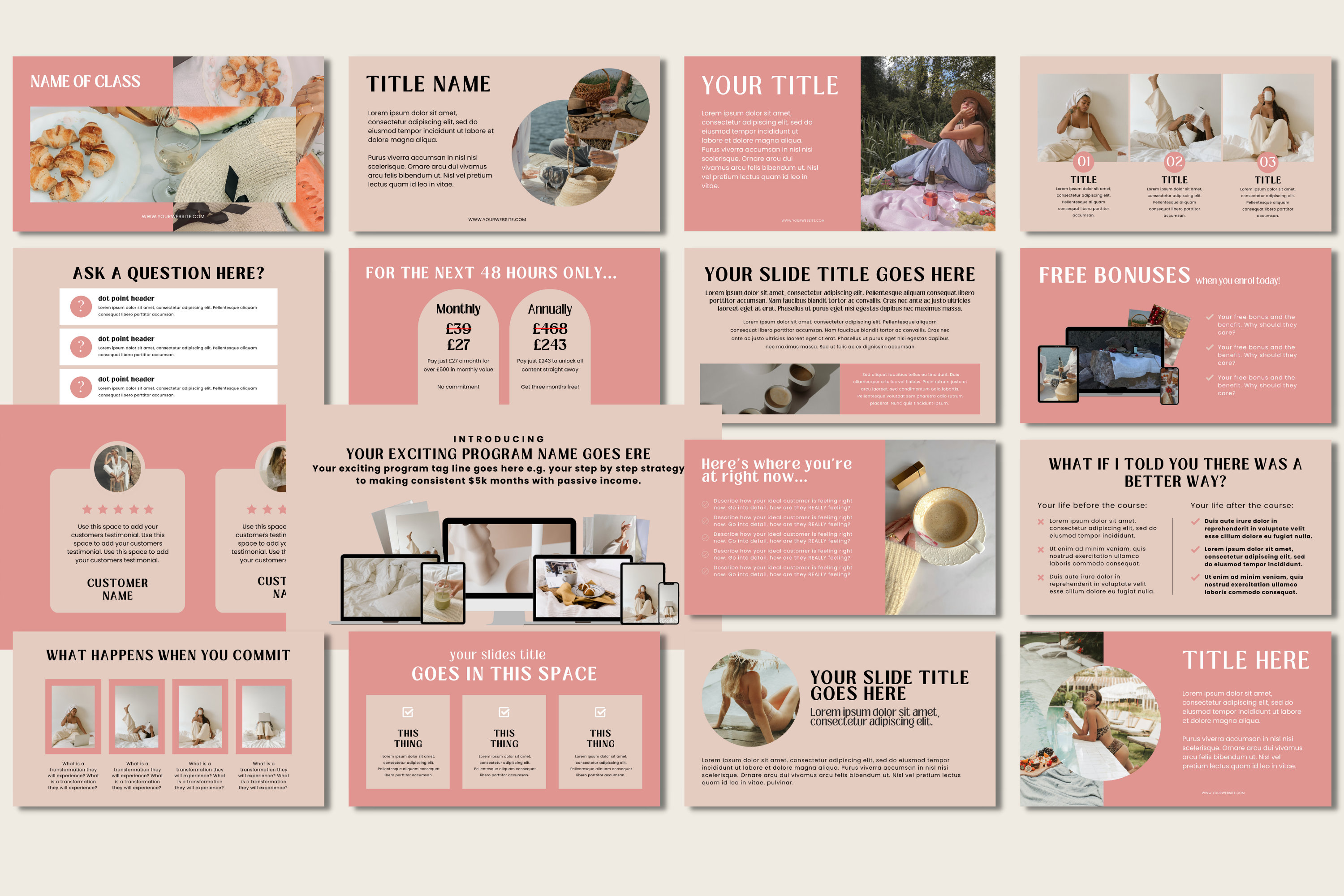 Course Templates Canva Course Workbook Template Online Course Template ...