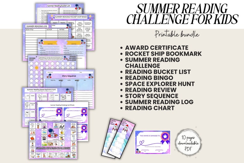 Reading Challenge | Reading Challenge Printable | Summer Reading ...