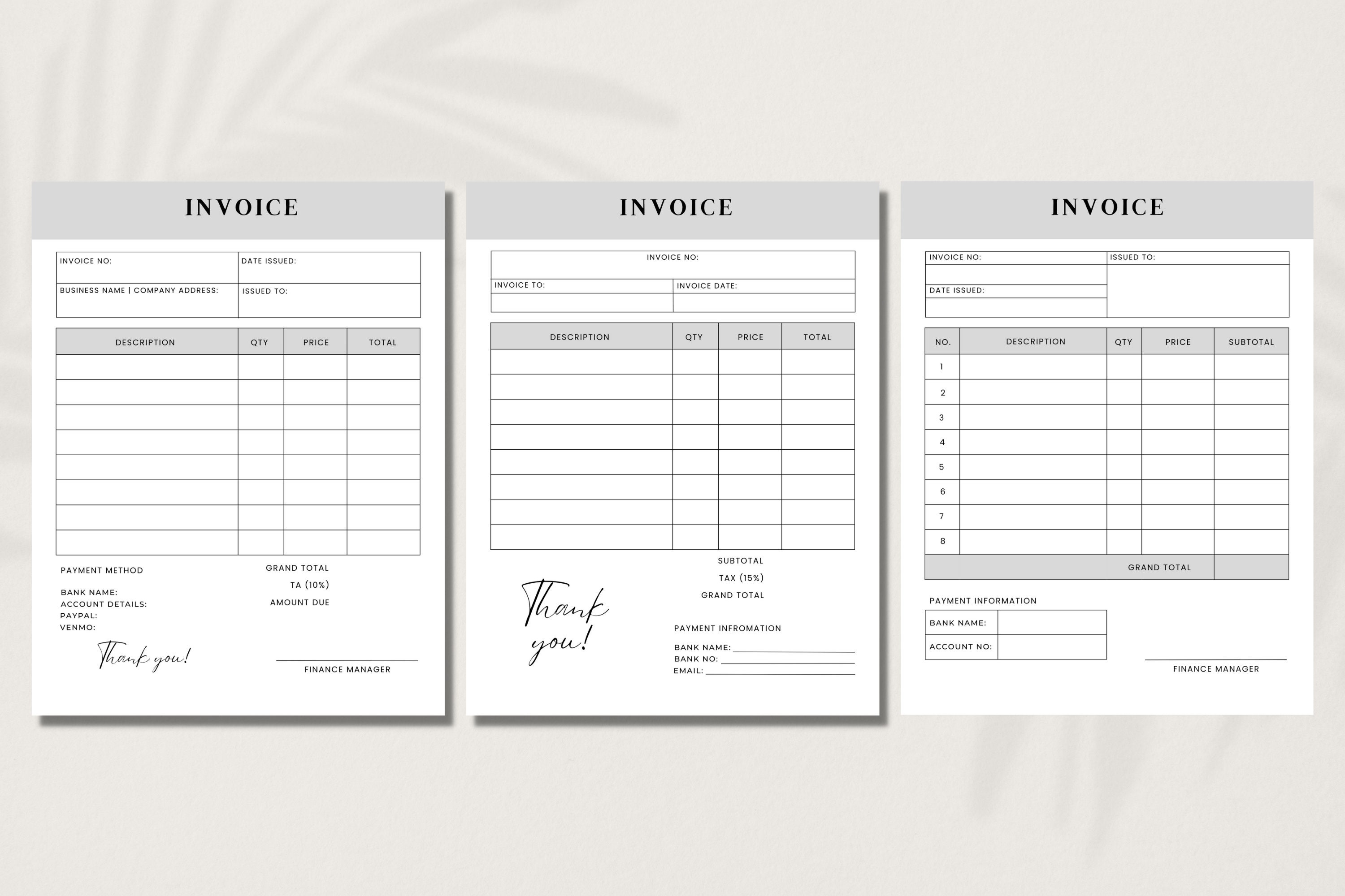 Template Invoice | Invoice Template Pages | Simple Invoice Templates ...