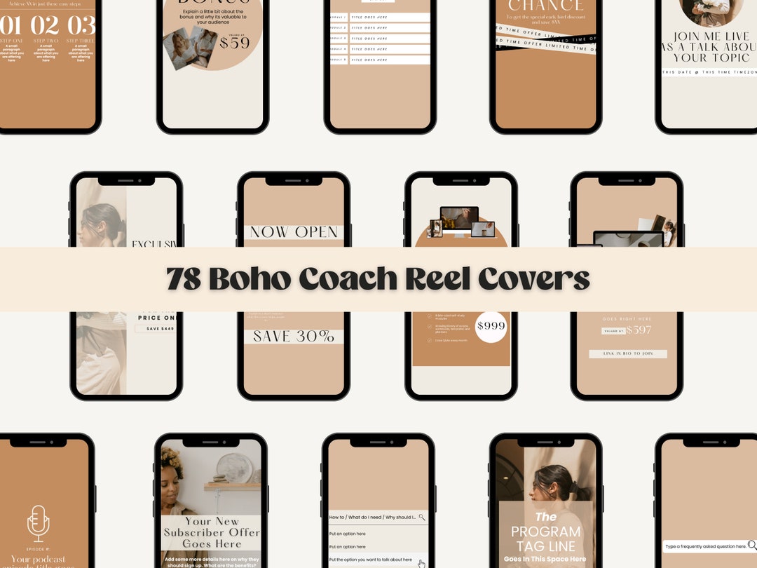Reel Cover Canva Templates | Reel Covers Templates | Instagram Reels ...