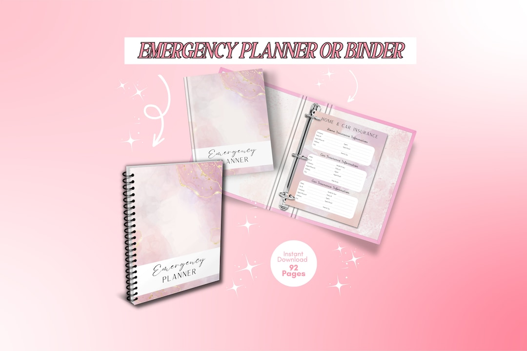 Emergency Binder Printables PDF | Family Emergency Binder | Emergency ...