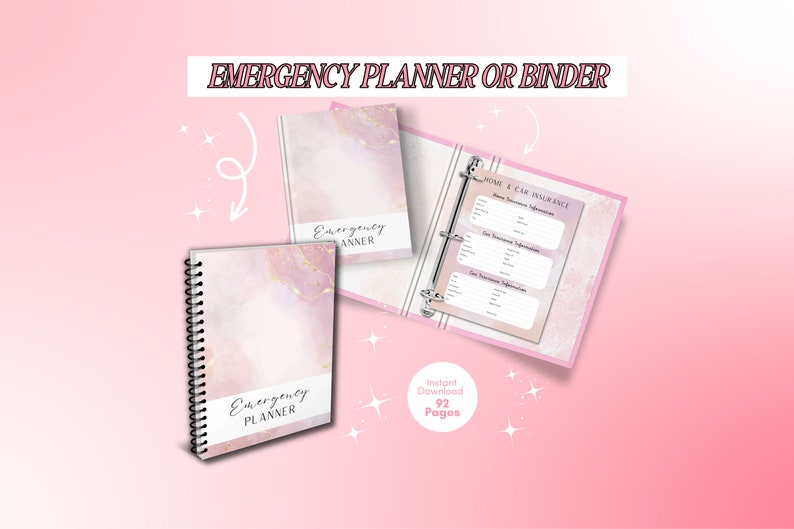 Emergency Binder Printables PDF | Family Emergency Binder | Emergency ...