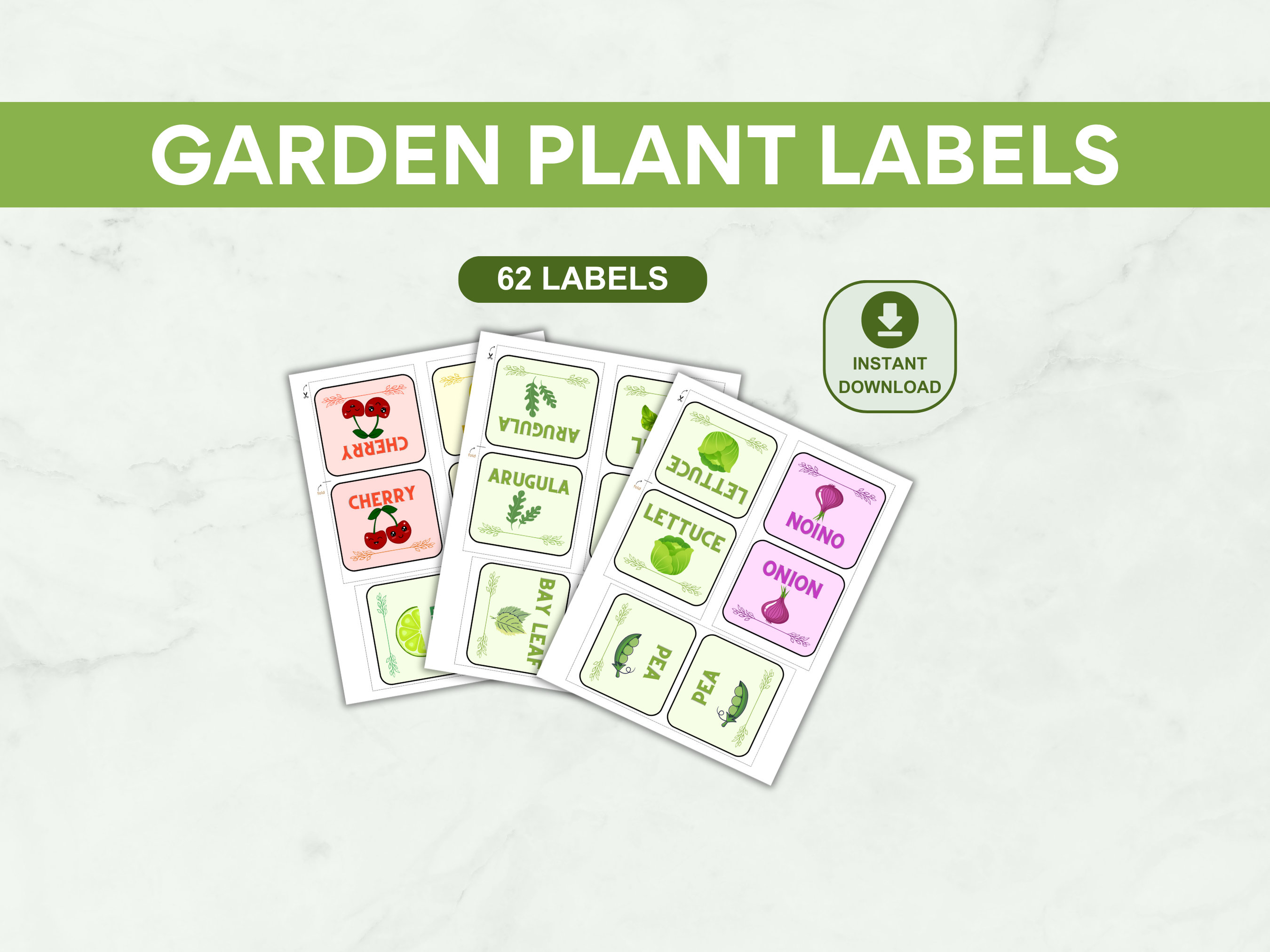 Garden Labels Plant Labels Printable Labels Vegetable Labels Label ...