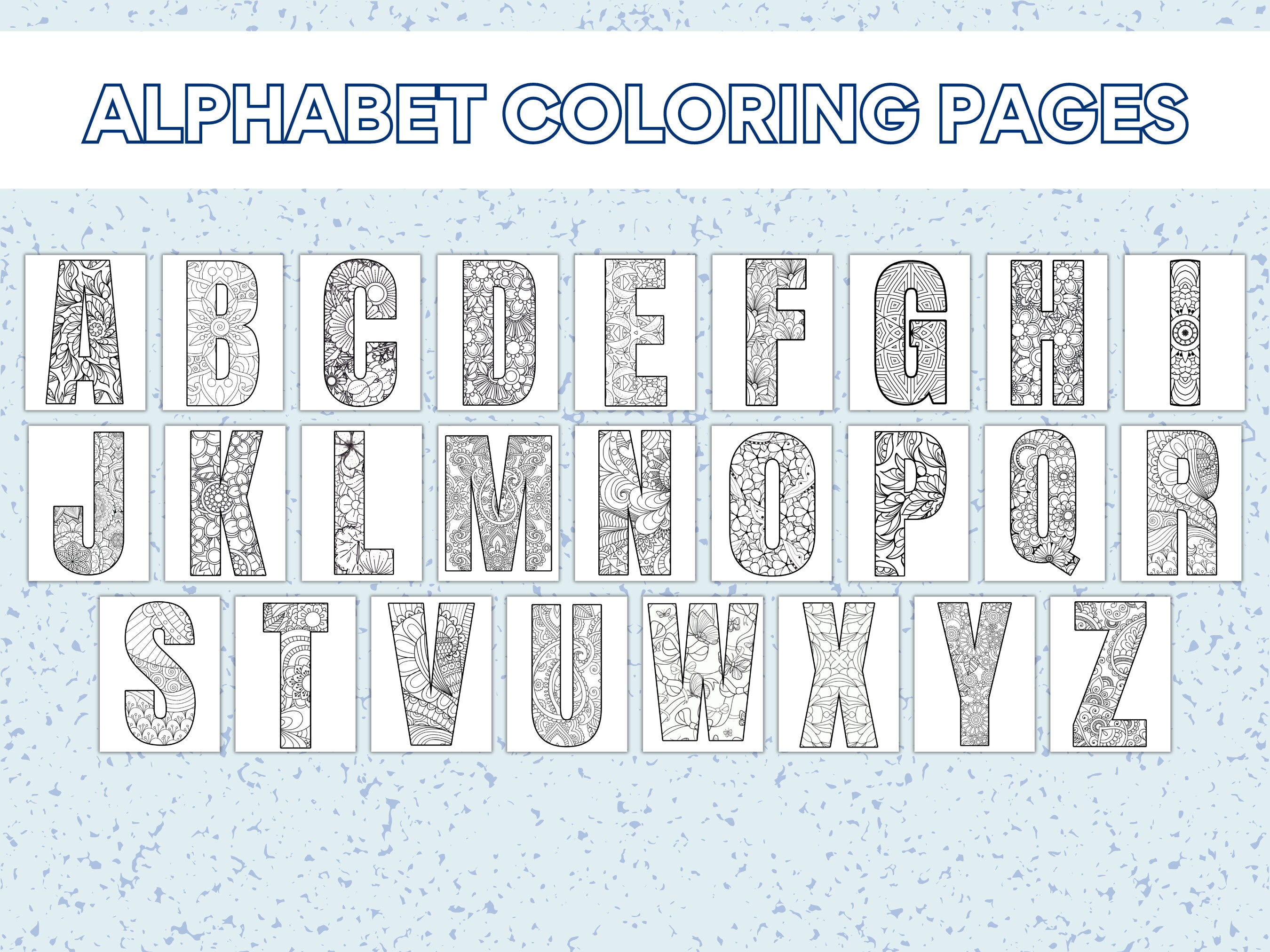 Alphabet Coloring Pages | Alphabet Colour | ABC Coloring Page ...