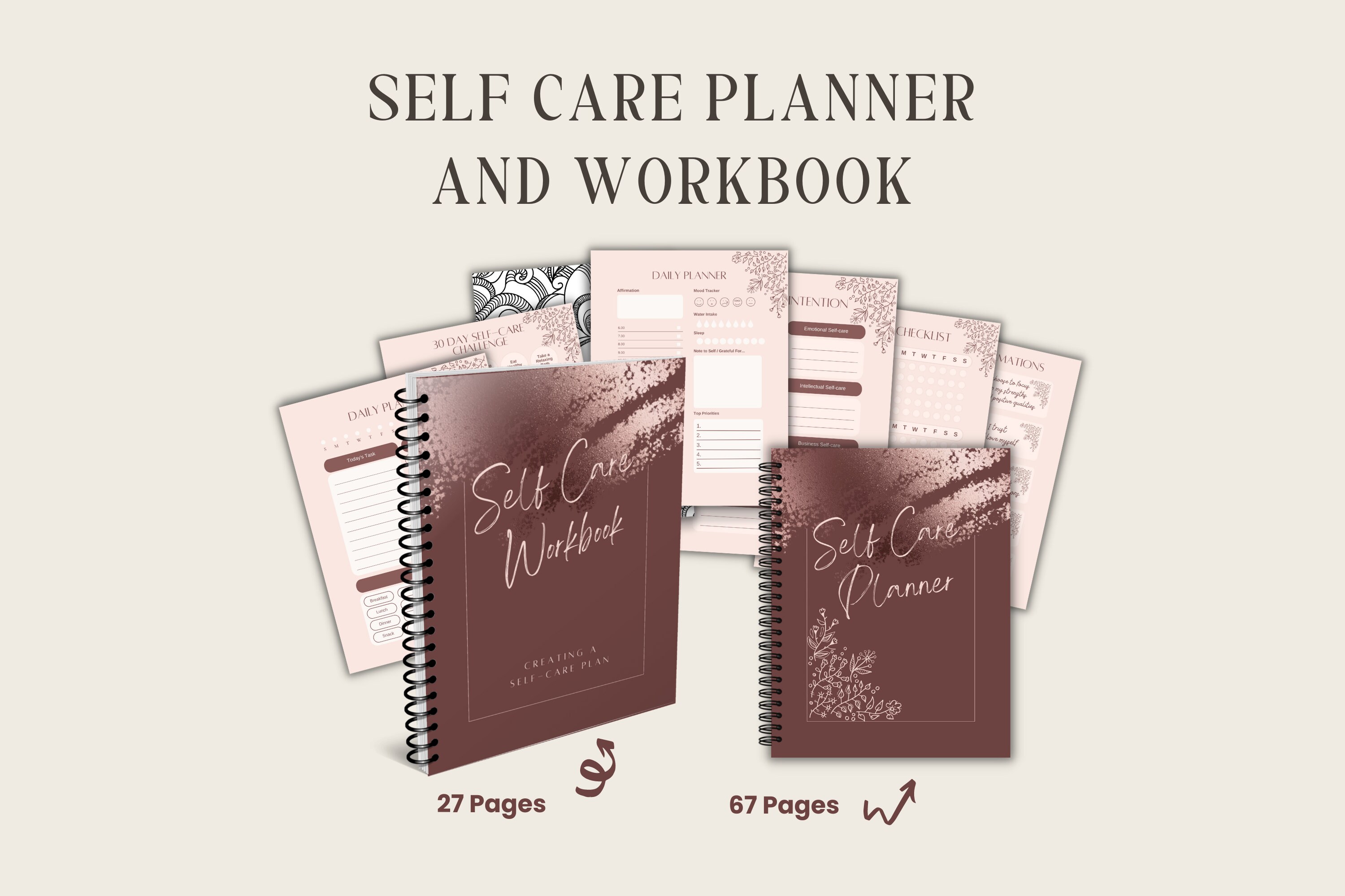 Self Care Planner Printable Bundle | Self Care Planner Workbook | Self ...