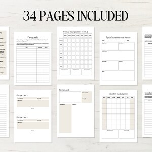 Editable Meal Planner Template Meal Planner With Grocery List Template ...