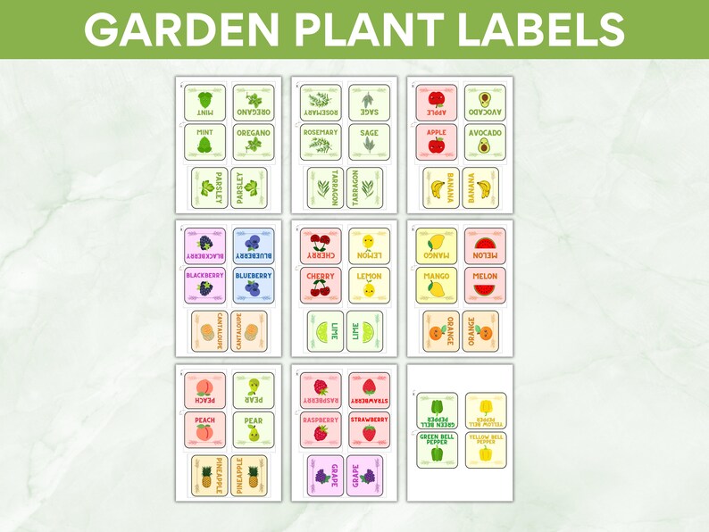 Garden Labels Plant Labels Printable Labels Vegetable Labels Label ...