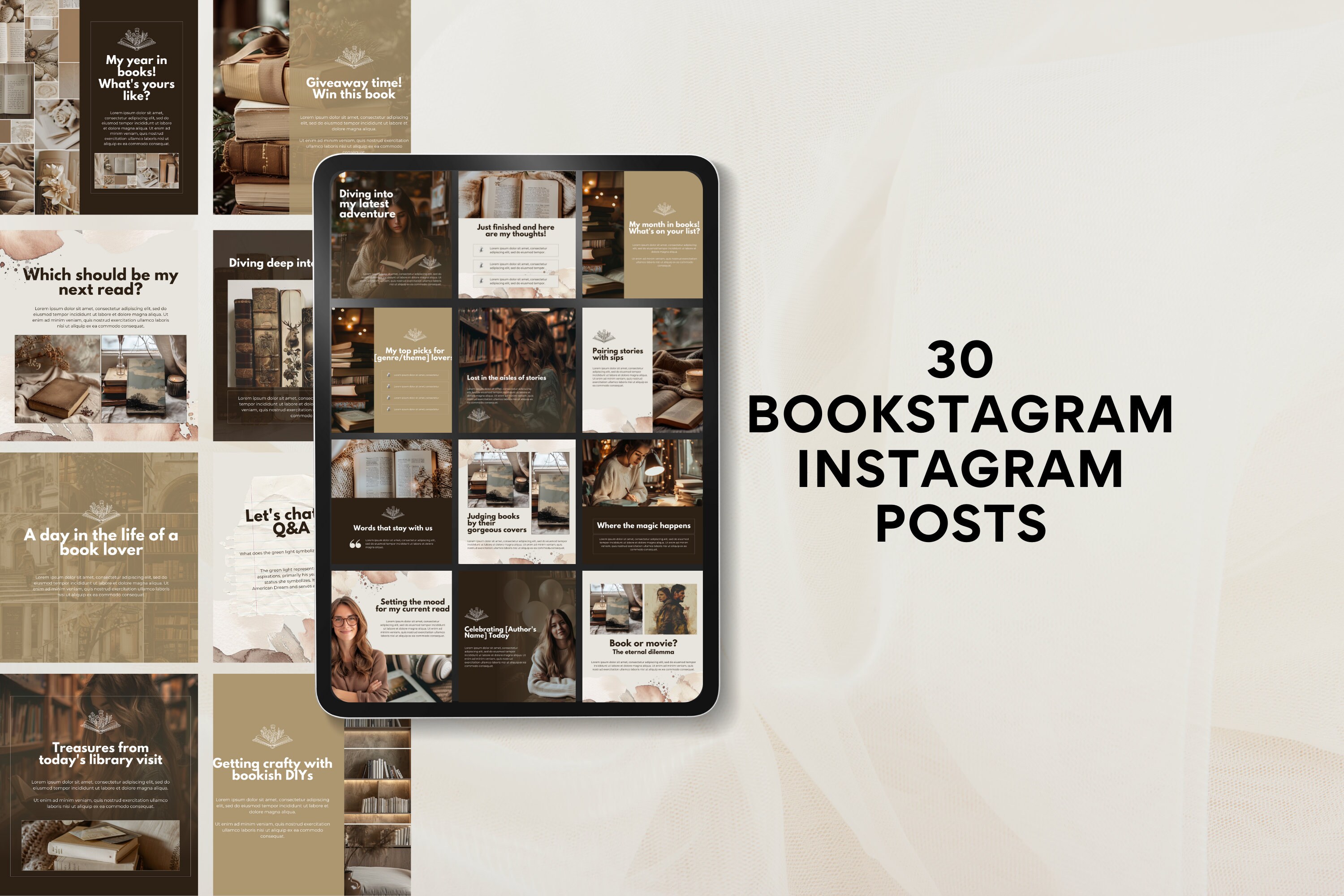 Bookstagram Graphics | Bookstagram Template | Instagram Template ...