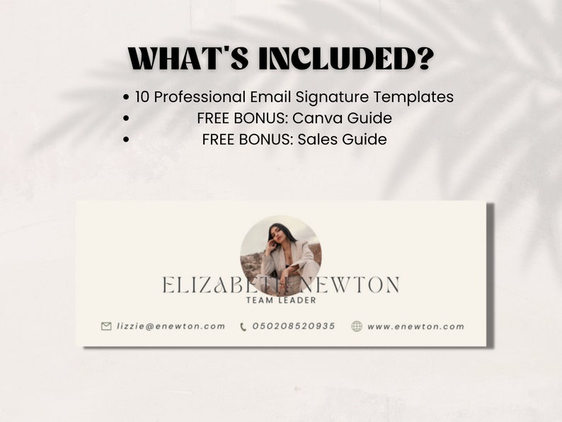 Professional Email Signature Templates | Canva Editable (10 Designs) - Etsy