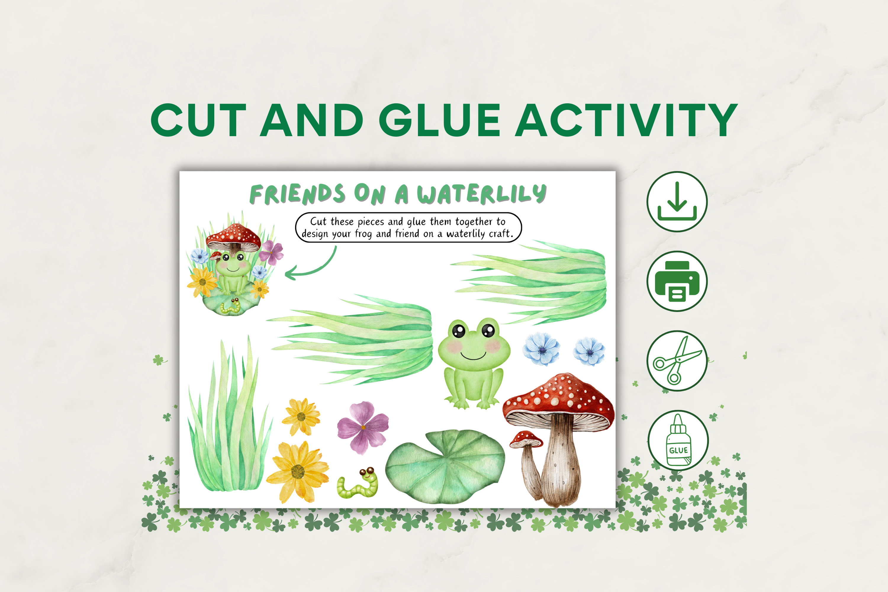 Cut and Glue | Preschool Worksheet | Preschool Activity | Cut and Paste ...