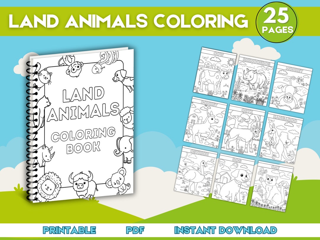 Easy Animal Coloring Pages | Coloring Pages Kids | Animal Coloring Page ...