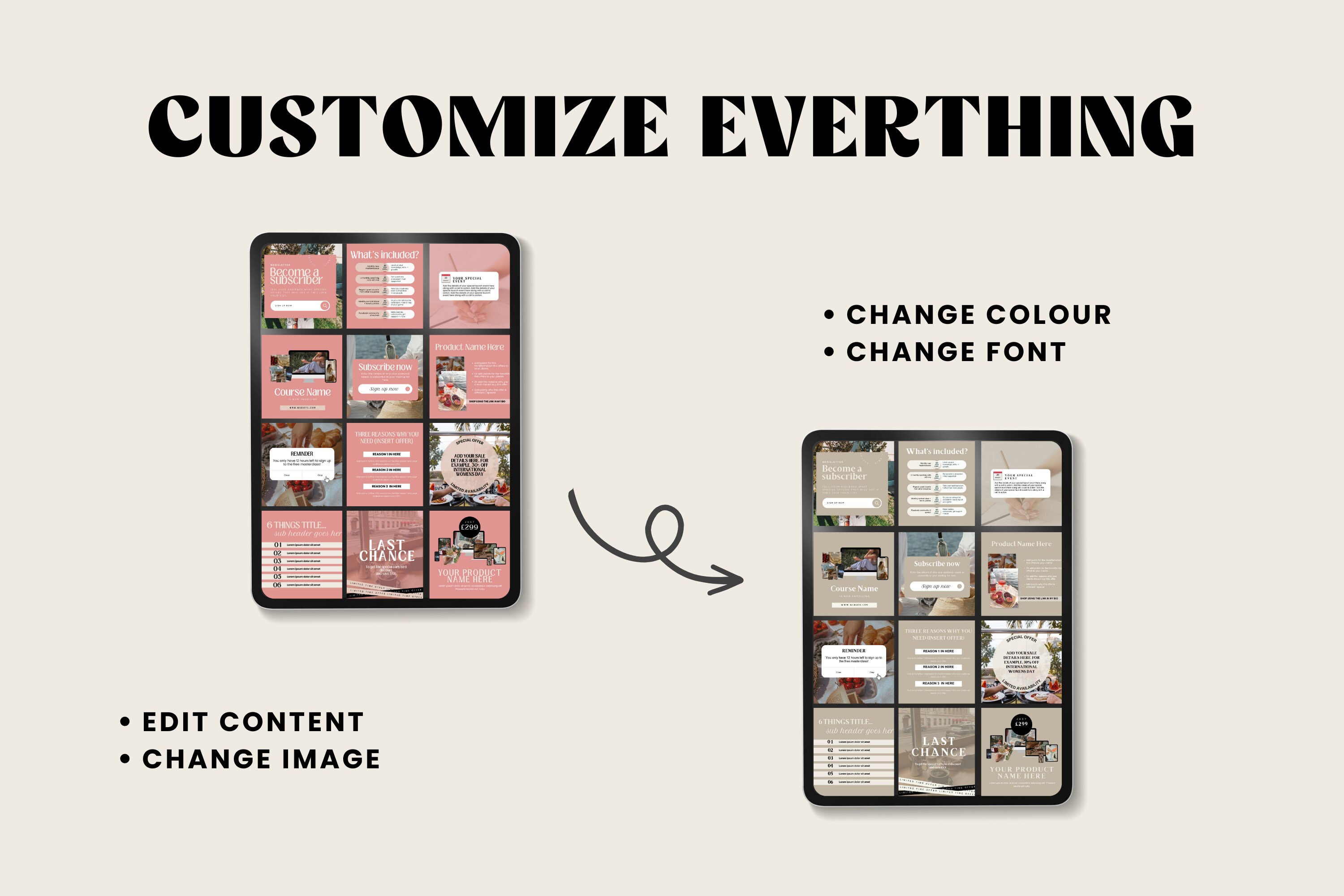 Course Templates Canva | Online Course Content Template | Canva ...