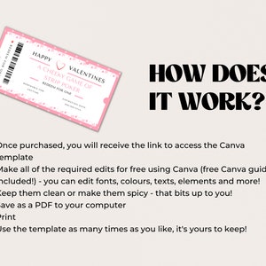 Editable Valentine's Day Coupon Template | Canva Printable (digital ...