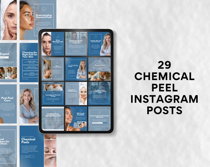 Chemical Peel Instagram Post Templates, Editable Chemical Peel Social ...