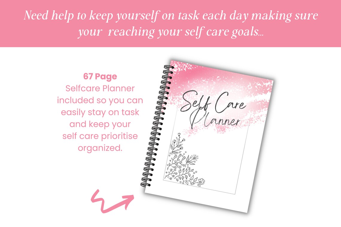 Self Care Planner Printable Bundle Self Care Planner Workbook Self Care ...
