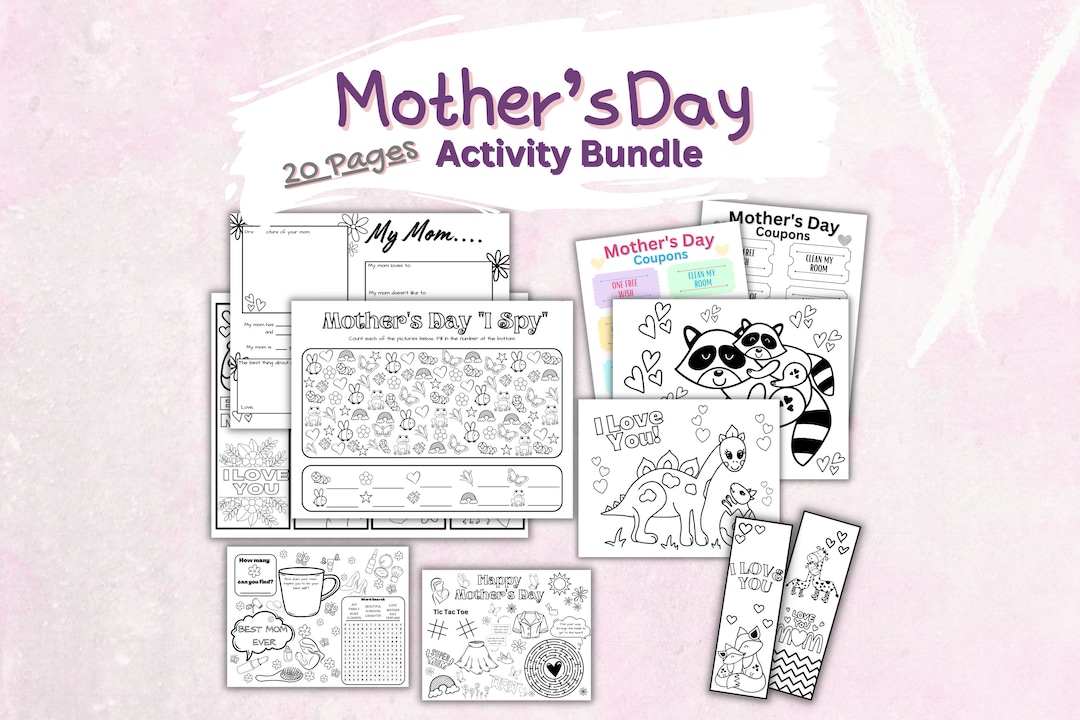 Mother's Day Activities Printables | Mother's Day Printable Activities ...
