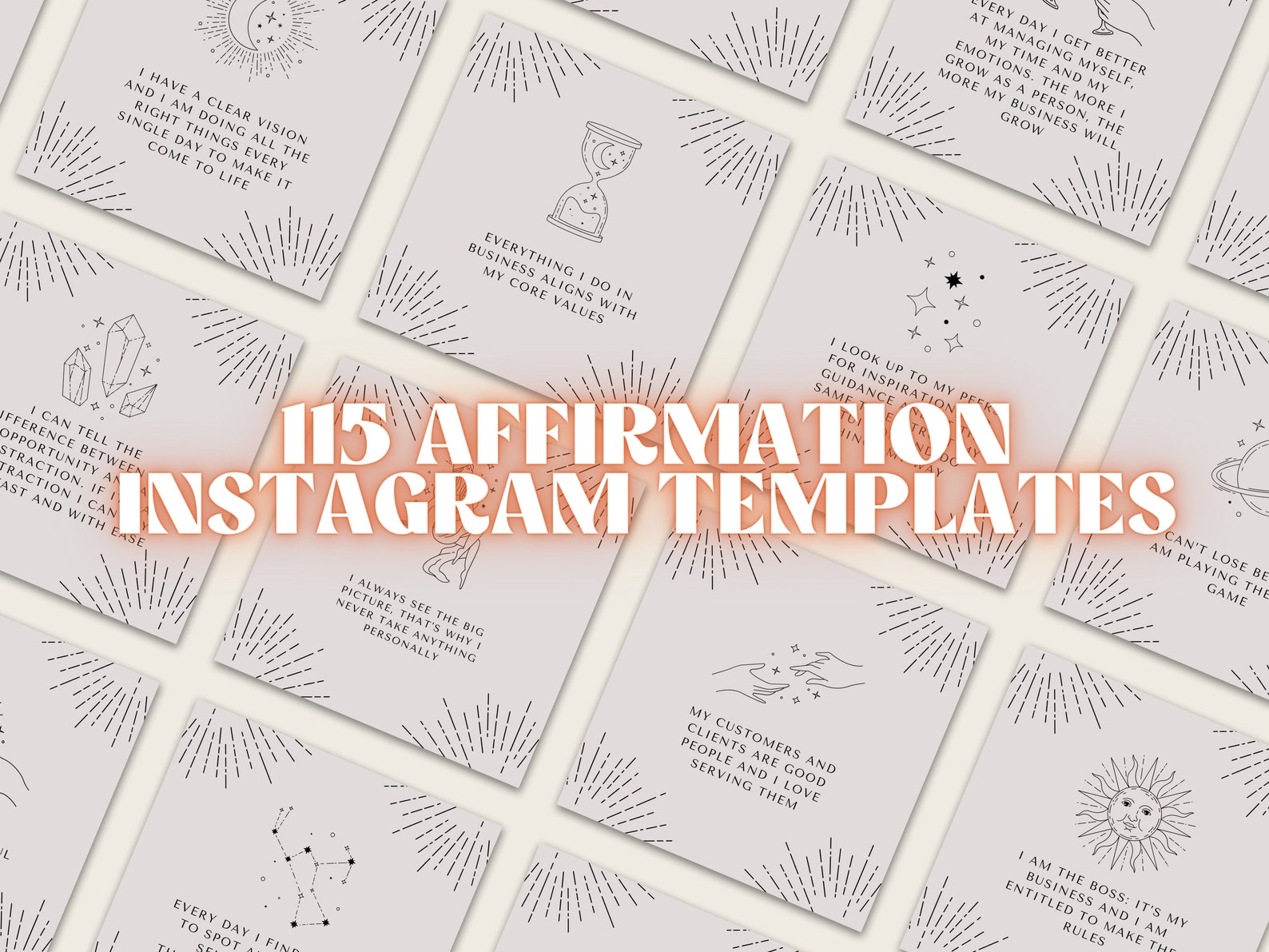 115 Affirmation Instagram Post Templates | Canva Editable (PDF) - Etsy