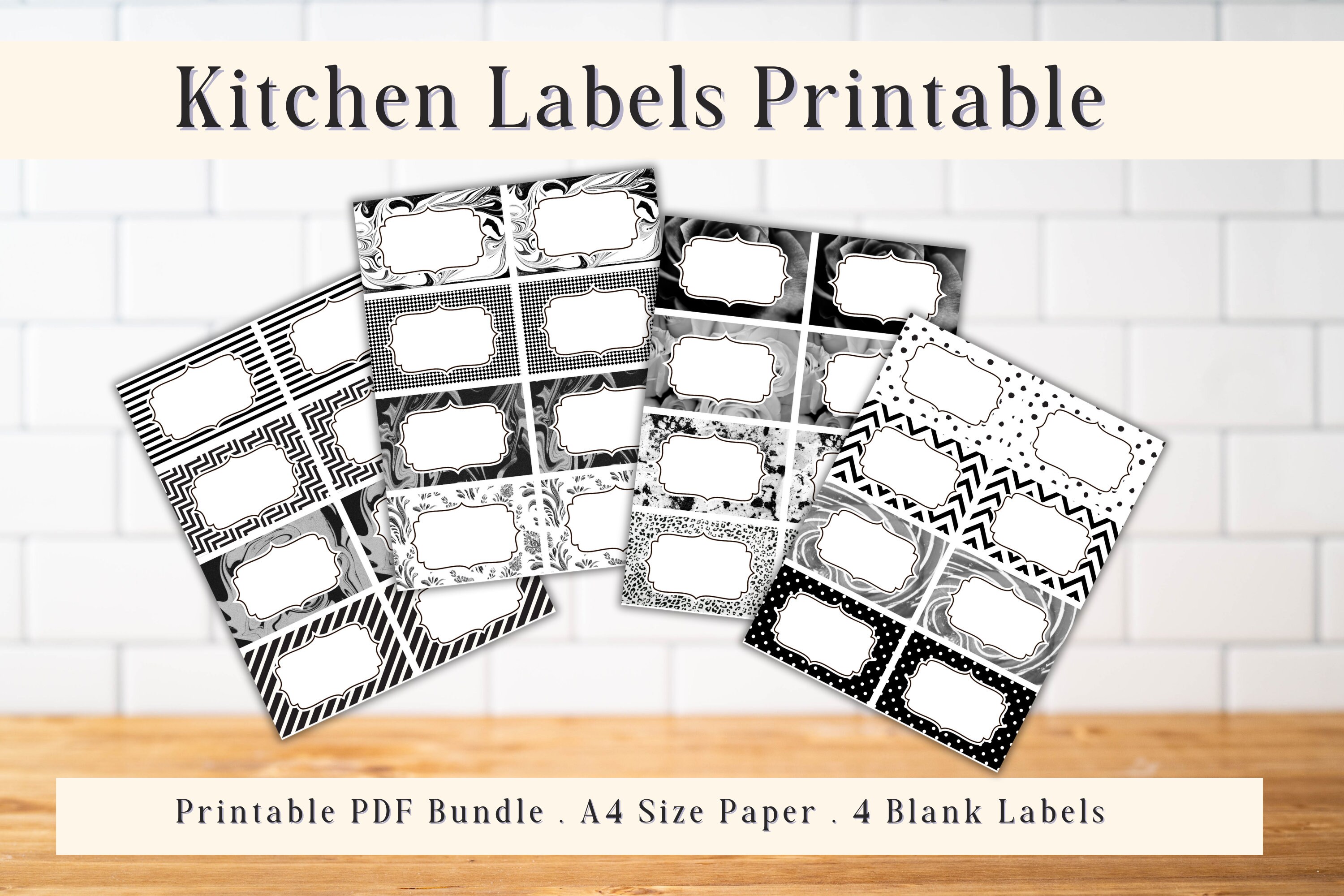 Kitchen Sticker Labels | Kitchen Organization Labels | Editable Kitchen ...