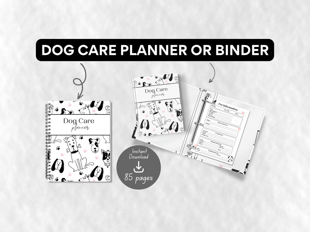 Dog Daily Planner | Puppy Planner | Pet Care Planner | Dog Care Planner ...