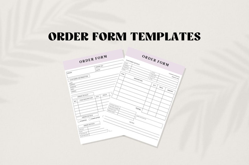 Order Form Template Simple Order Form Template Order Form Template ...
