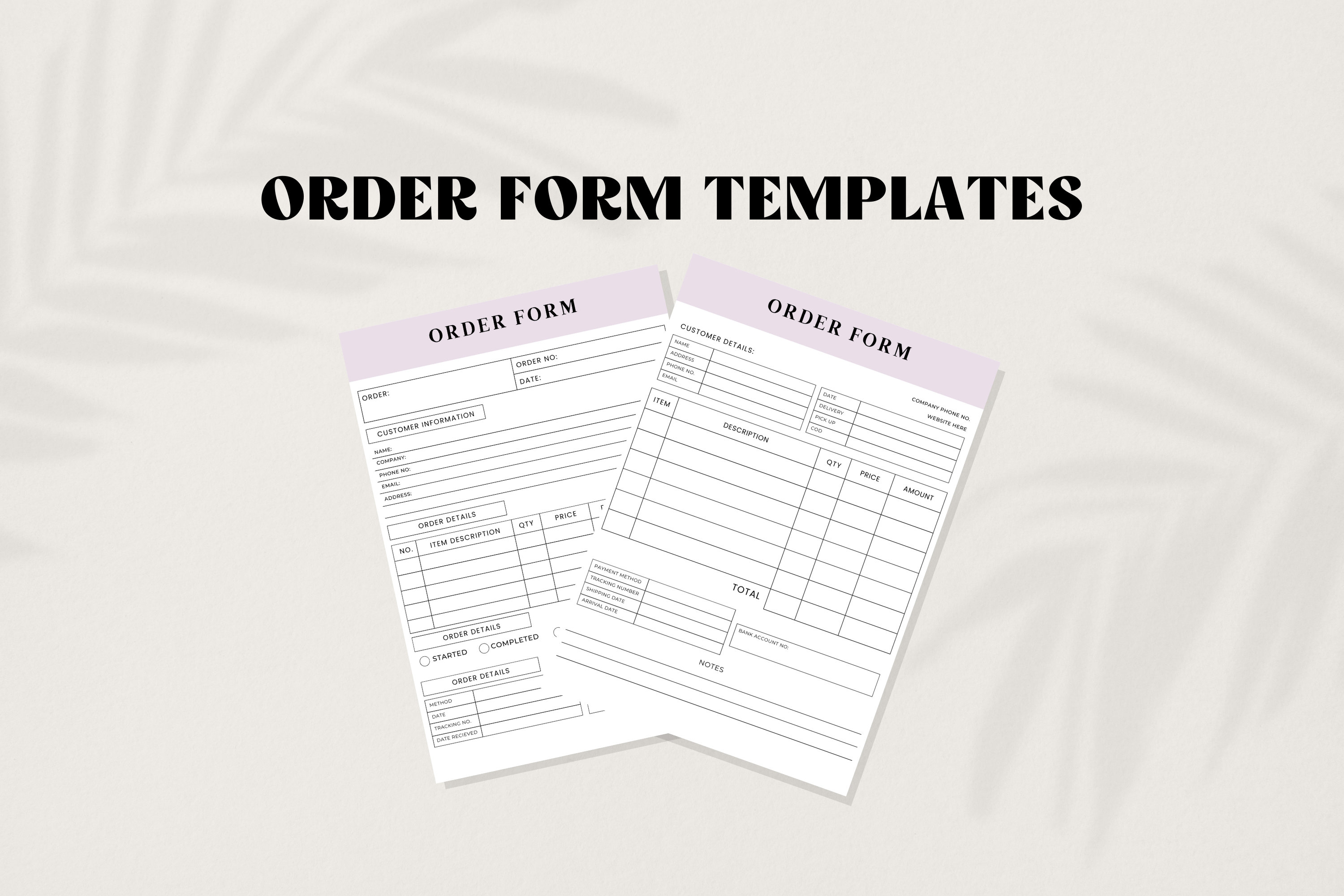 Order Form Template Simple Order Form Template Order Form Template ...