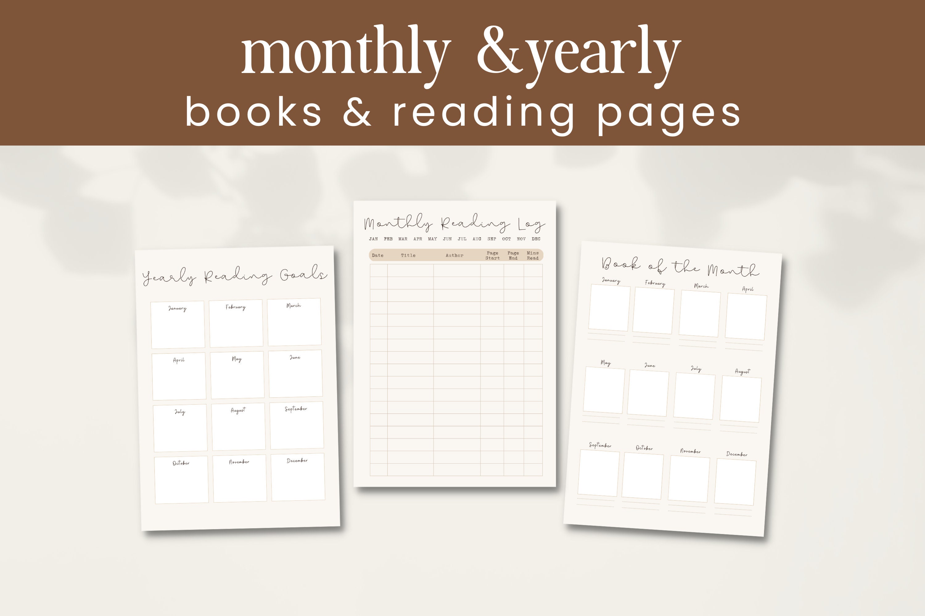 Printable Reading Journal Pages | Reading Journal for Book Lovers ...