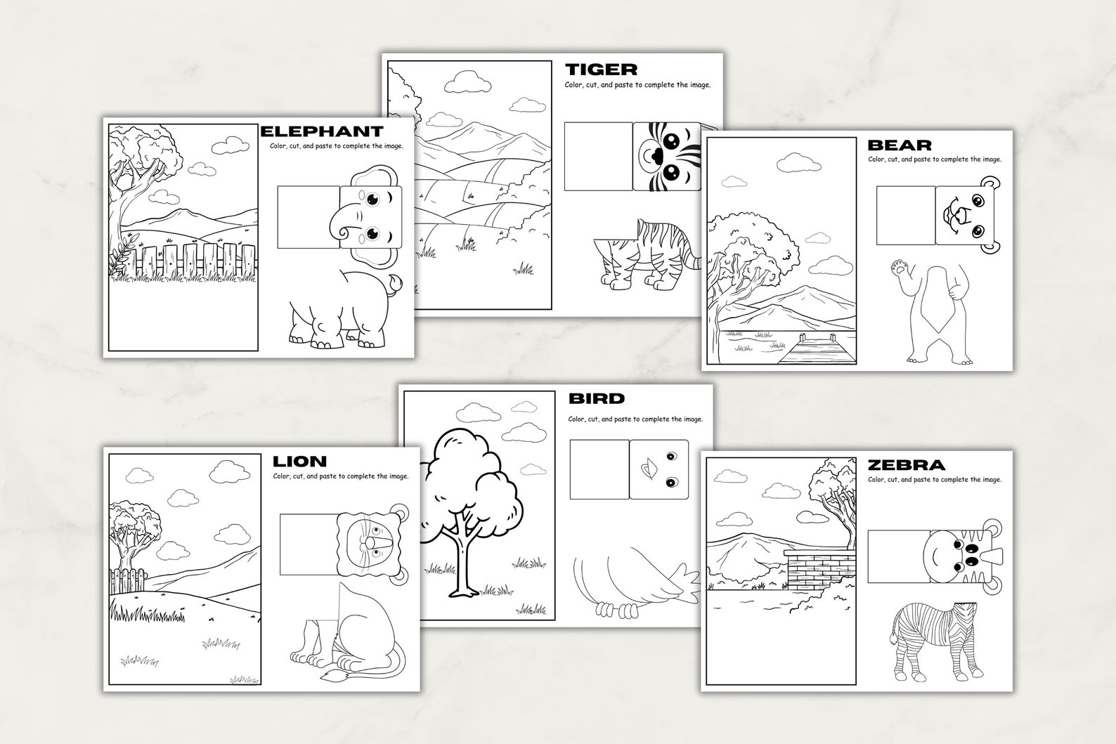 Zoo Animal Craft | Preschool Activity | Printable Crafts | Toddler ...