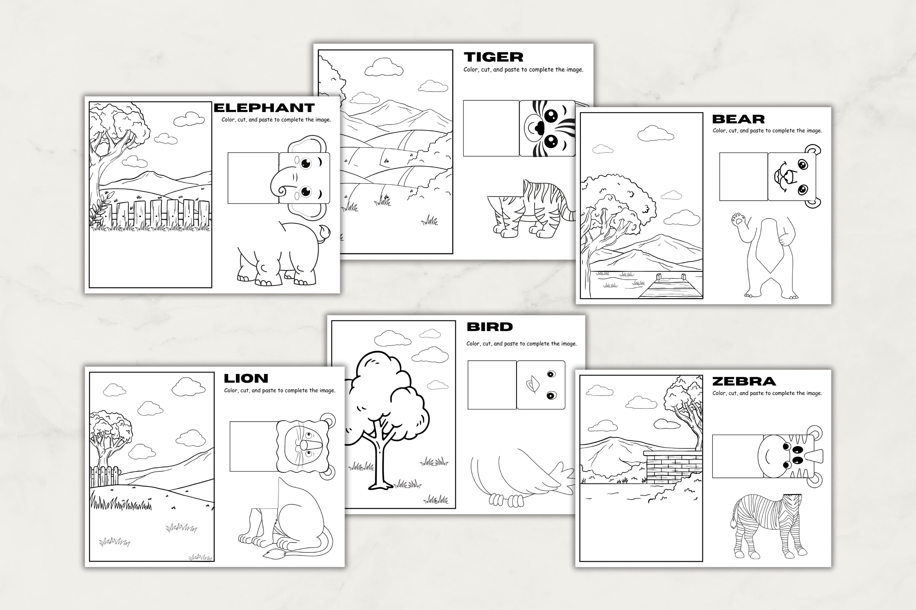 Zoo Animal Craft | Preschool Activity | Printable Crafts | Toddler ...