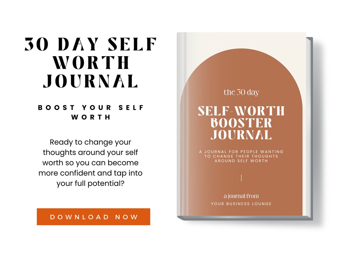 Self-worth Booster Journal | Printable 30-day Workbook (digital ...