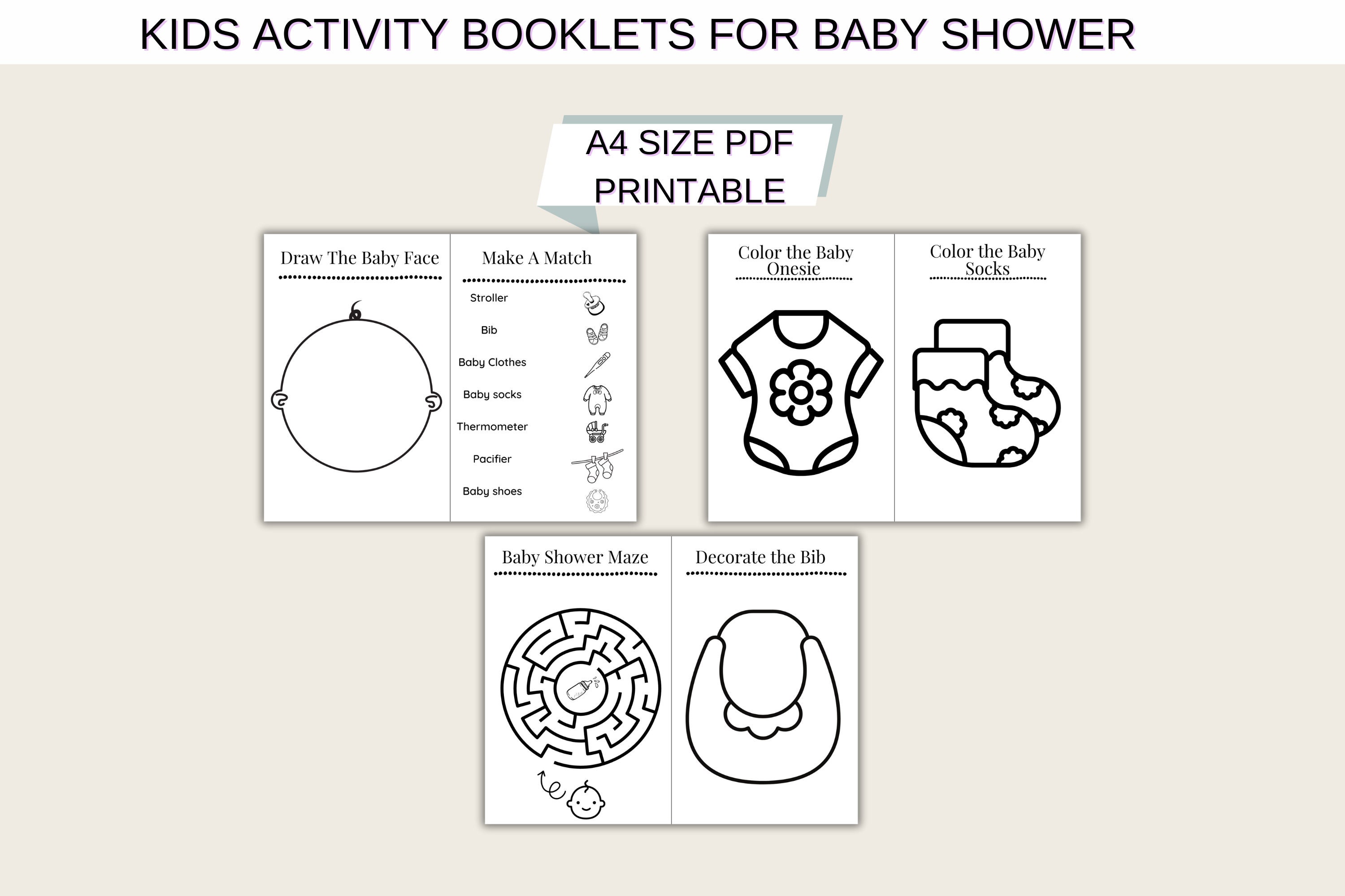 Baby Shower Booklet Printable Baby Shower Booklet Baby Shower Booklet ...