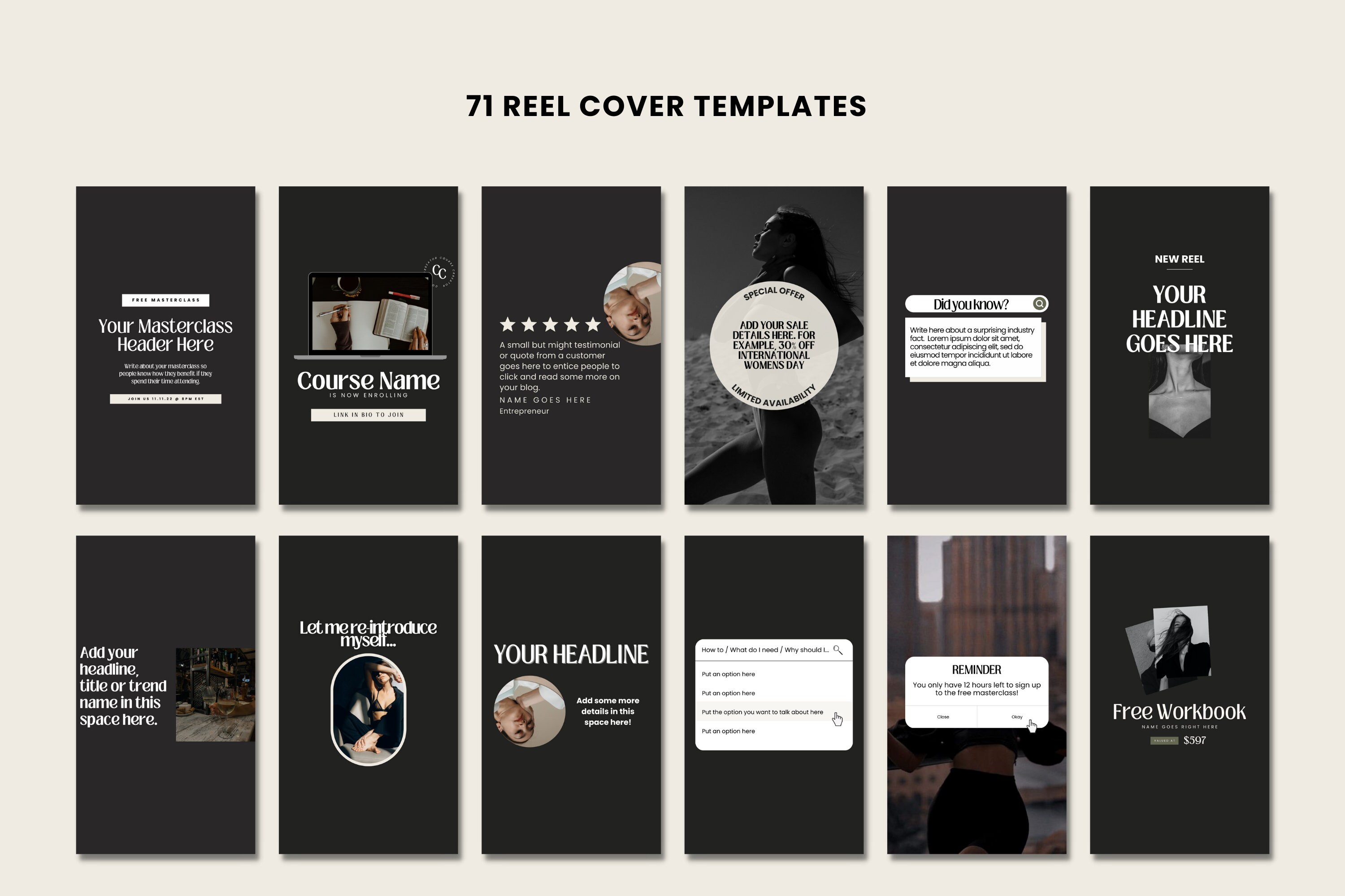 Course Templates Canva Online Course Content Template Canva Template ...