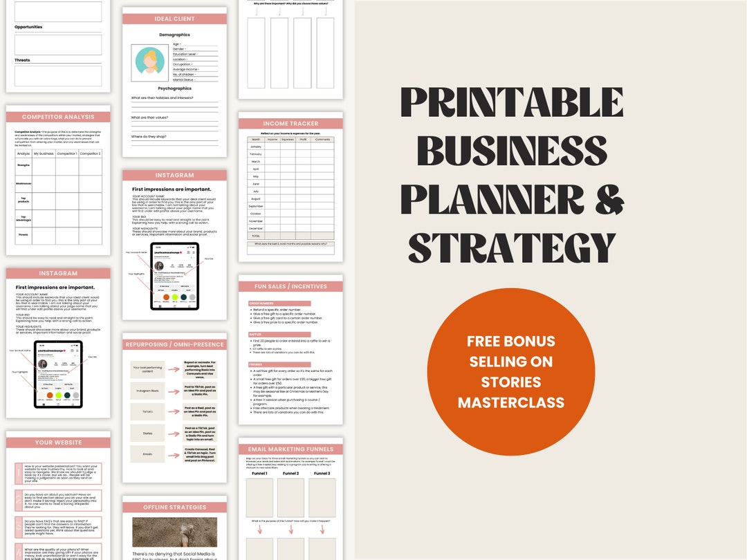 Printable Startup Business Plan Business Plan Printable Business Plan ...