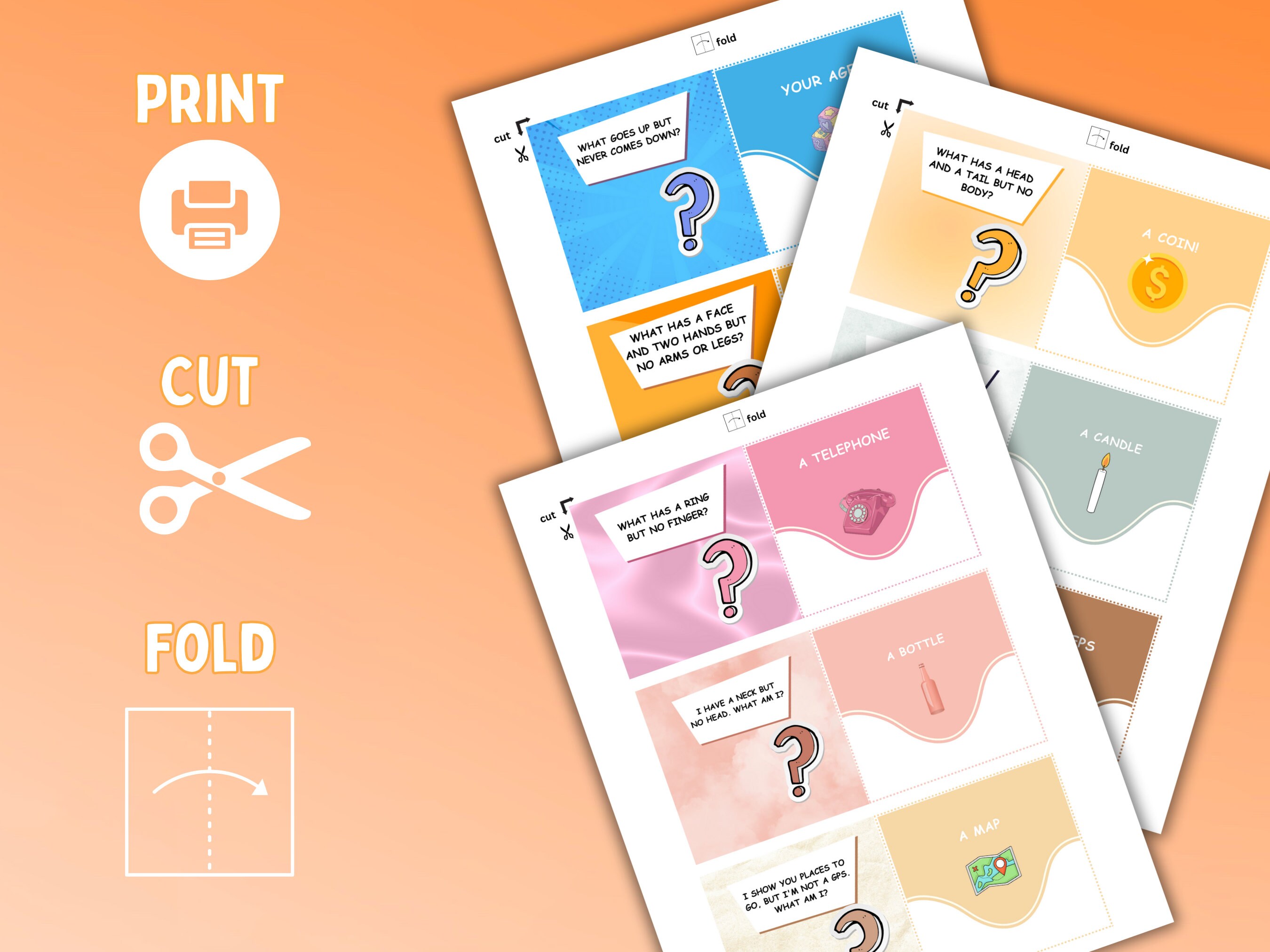 Riddles Cards | Riddle Card | Riddles for Kids | Party Games for Kids ...