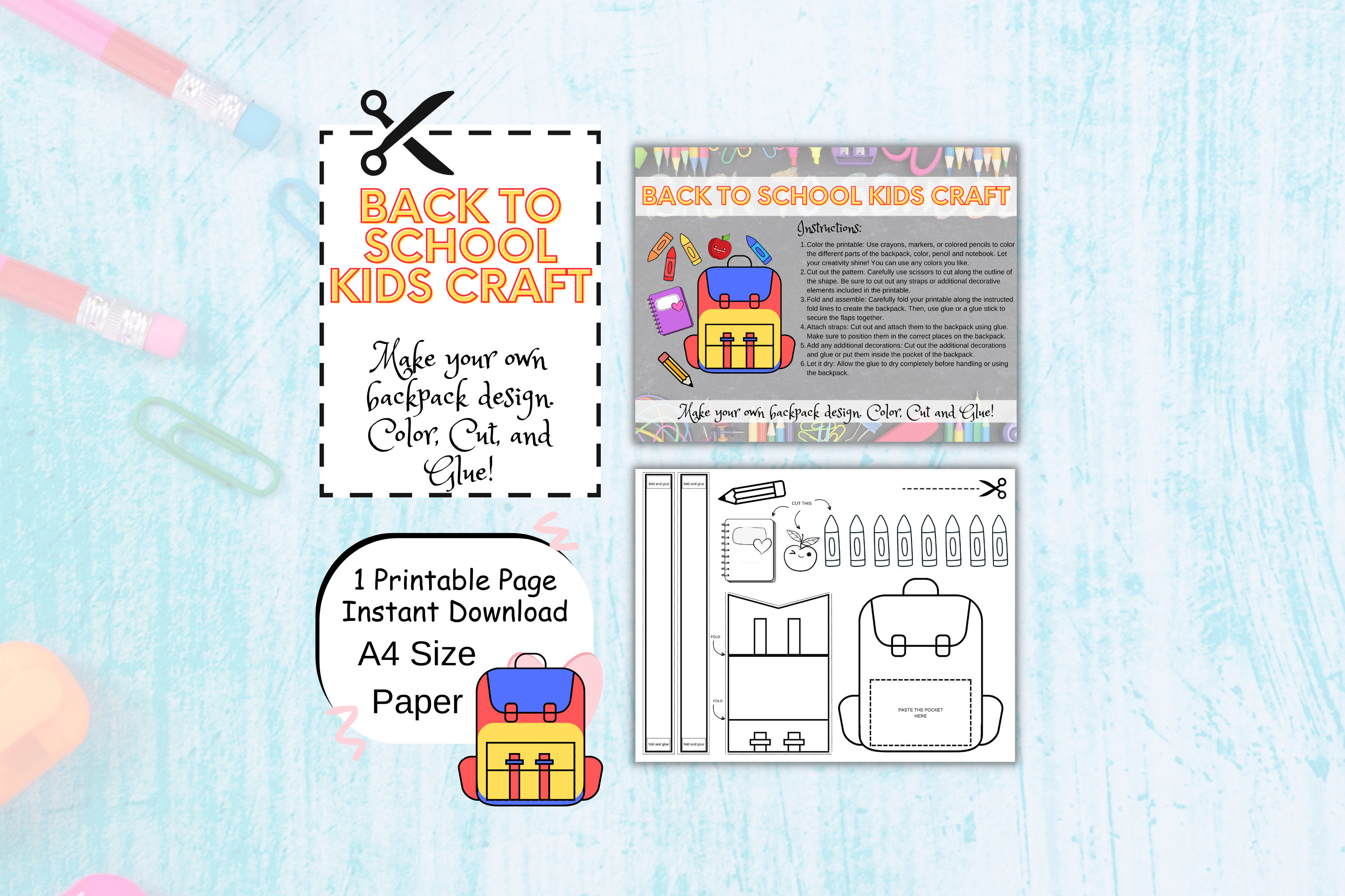 Back to School Craft for Kids | Back to School | School Printable | DIY ...