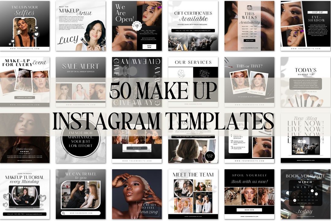 Makeup Instagram Post | Instagram Template Makeup Artist | Instagram ...
