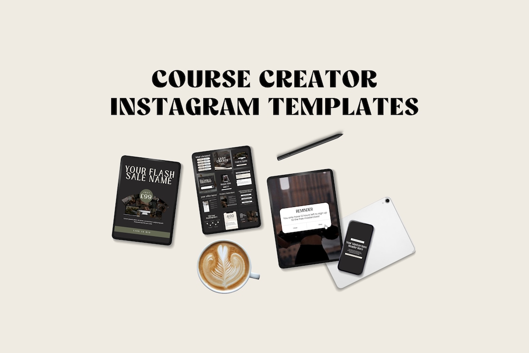 Course Templates Canva | Online Course Content Template | Canva ...