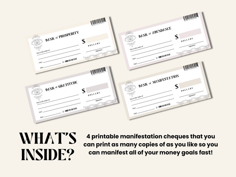 Printable Checks | Editable Checks | Manifestation Checks | Vision ...