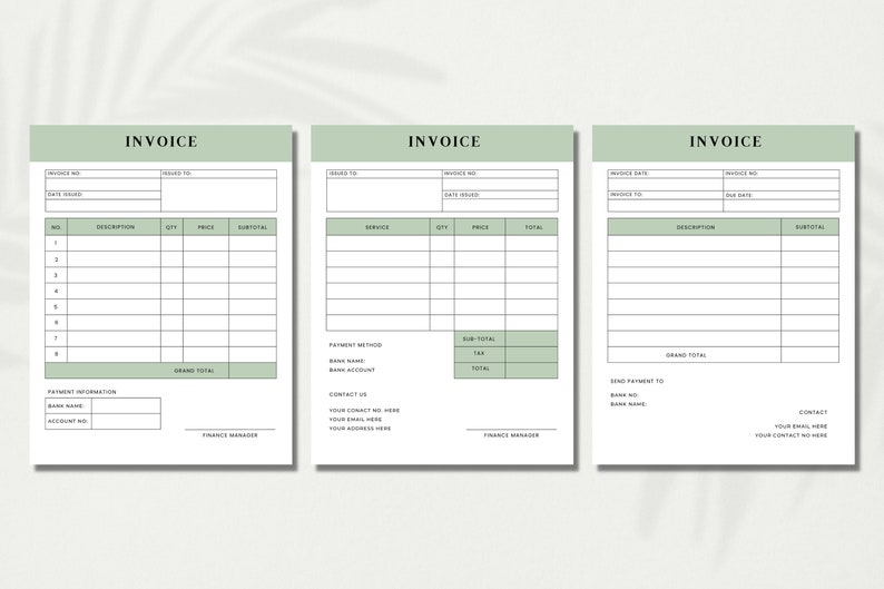 Template Invoice | Invoice Template Pages | Simple Invoice Templates ...
