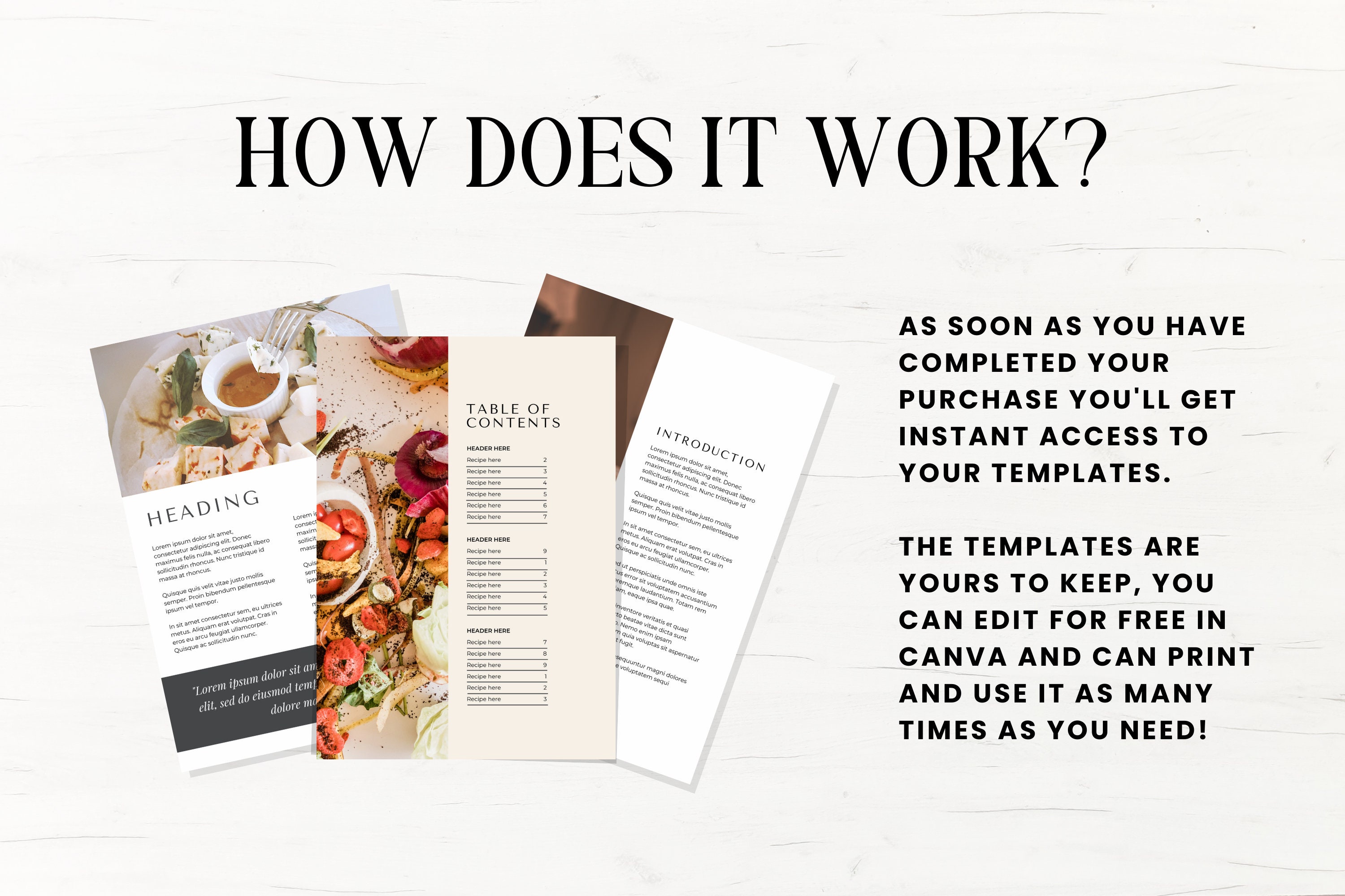 Recipe Template Canva | Recipe Book Page Template | Recipe Book ...