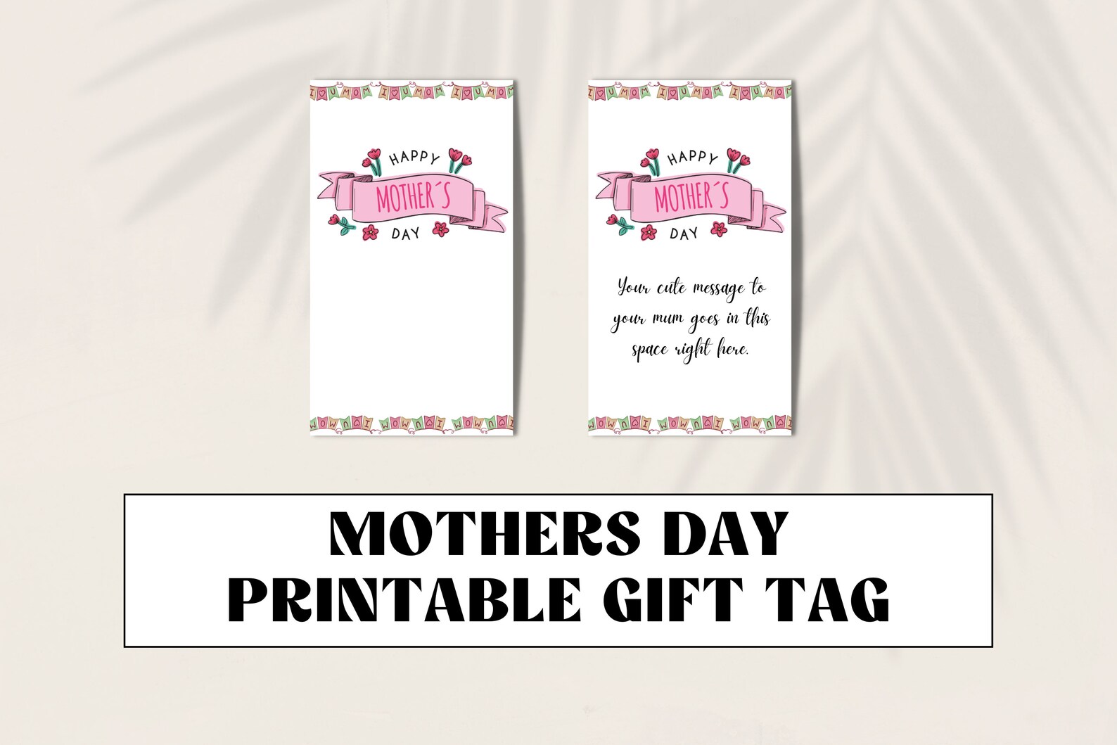 Happy Mothers Day Gift Tags Printable Mothers Day Gift Tag Happy ...