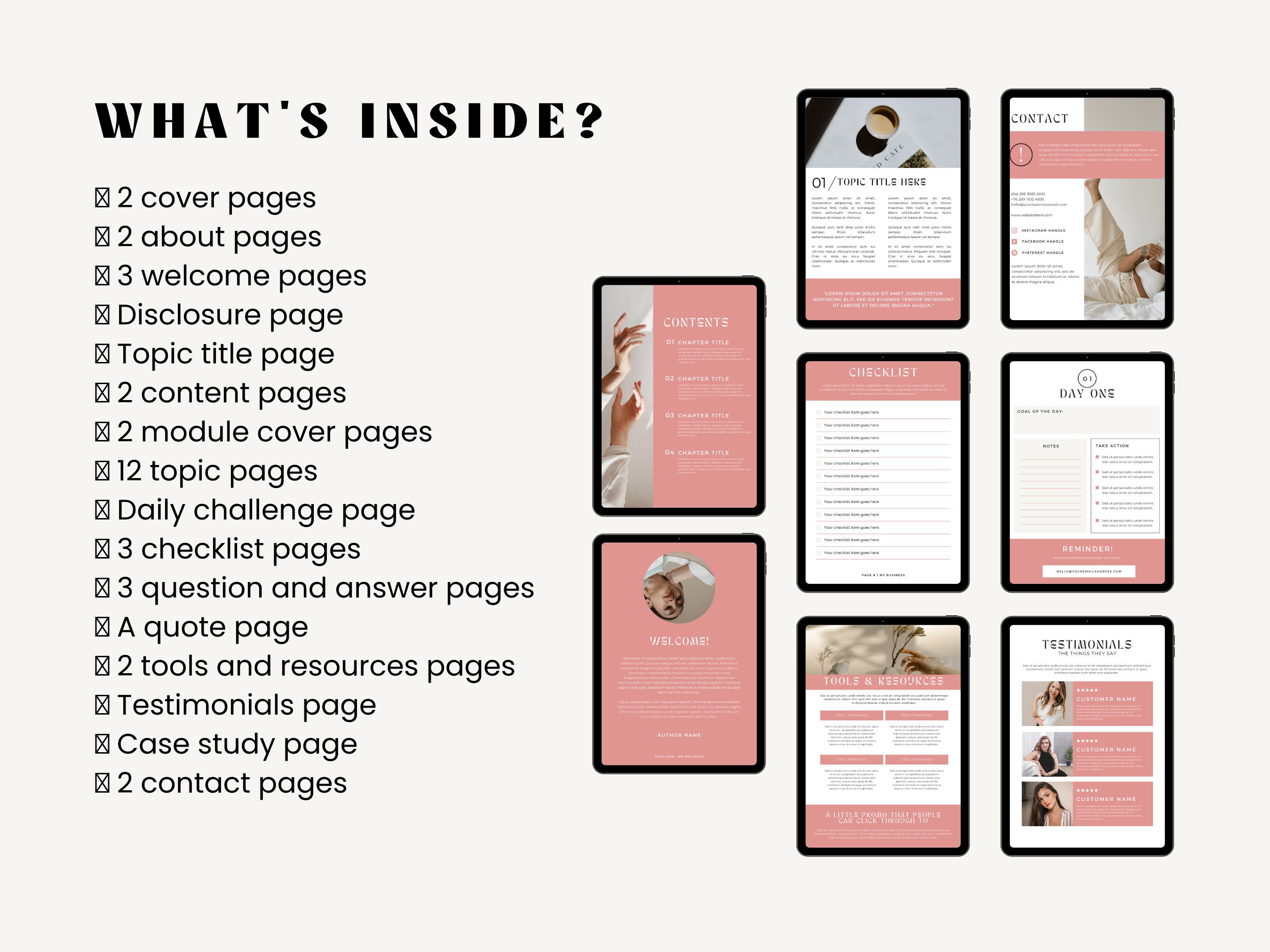 Workbook Template Canva Workbook Canva Templates Coaching Template ...