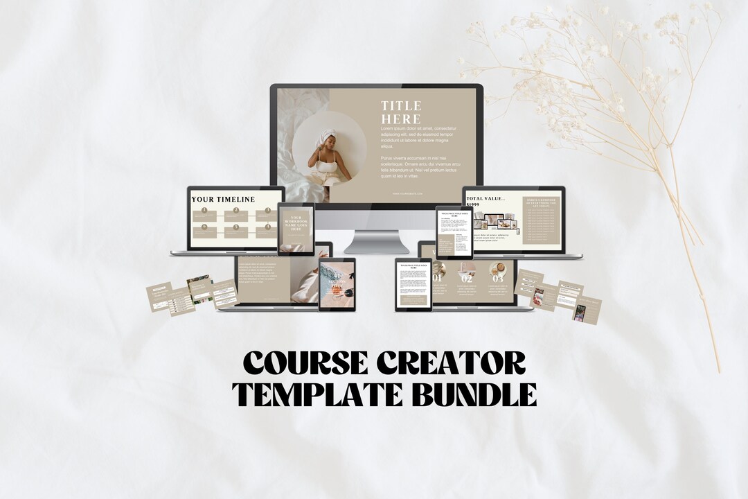 Course Templates Canva | Course Workbook Template | Online Course ...