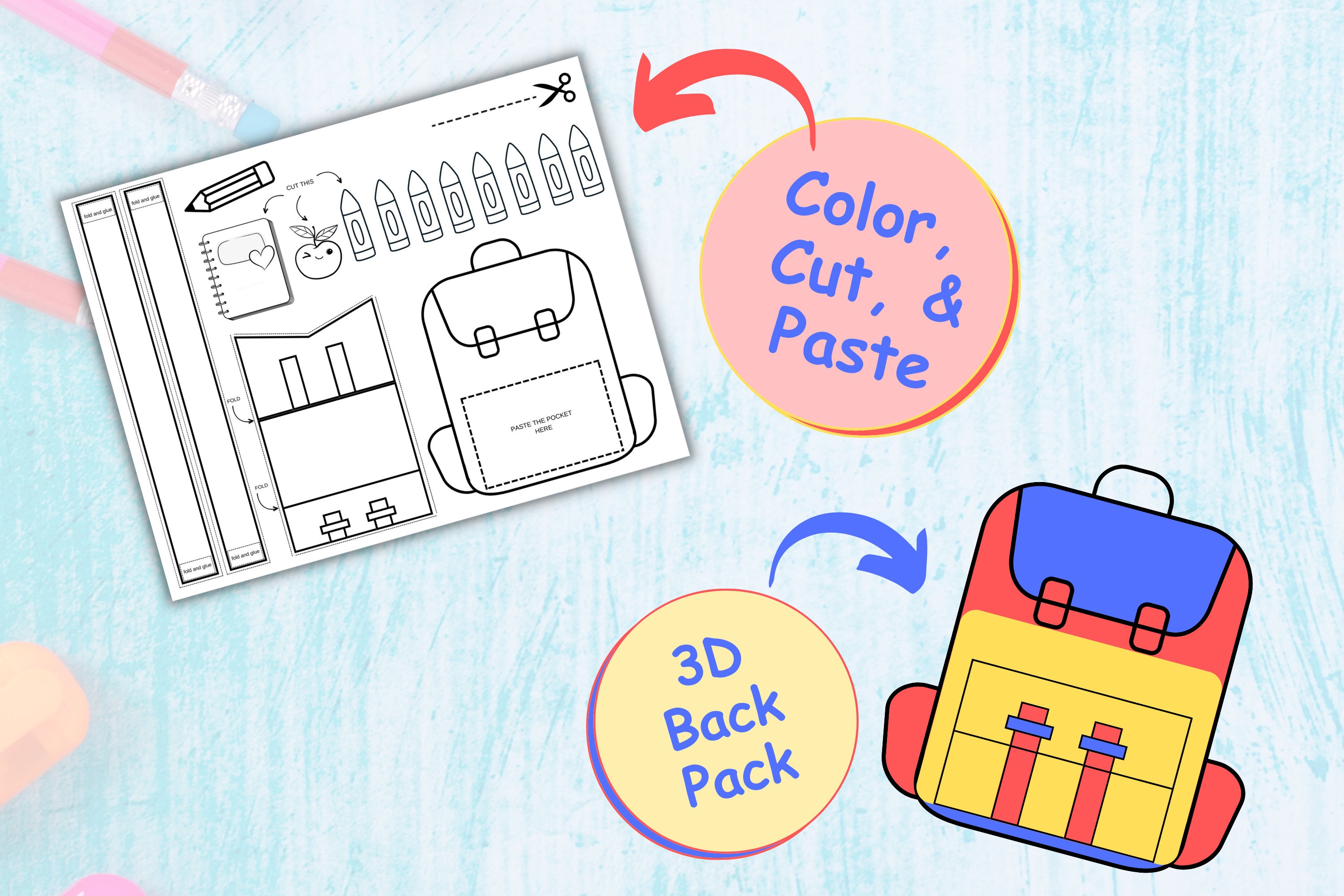 Back to School Craft for Kids | Back to School | School Printable | DIY ...