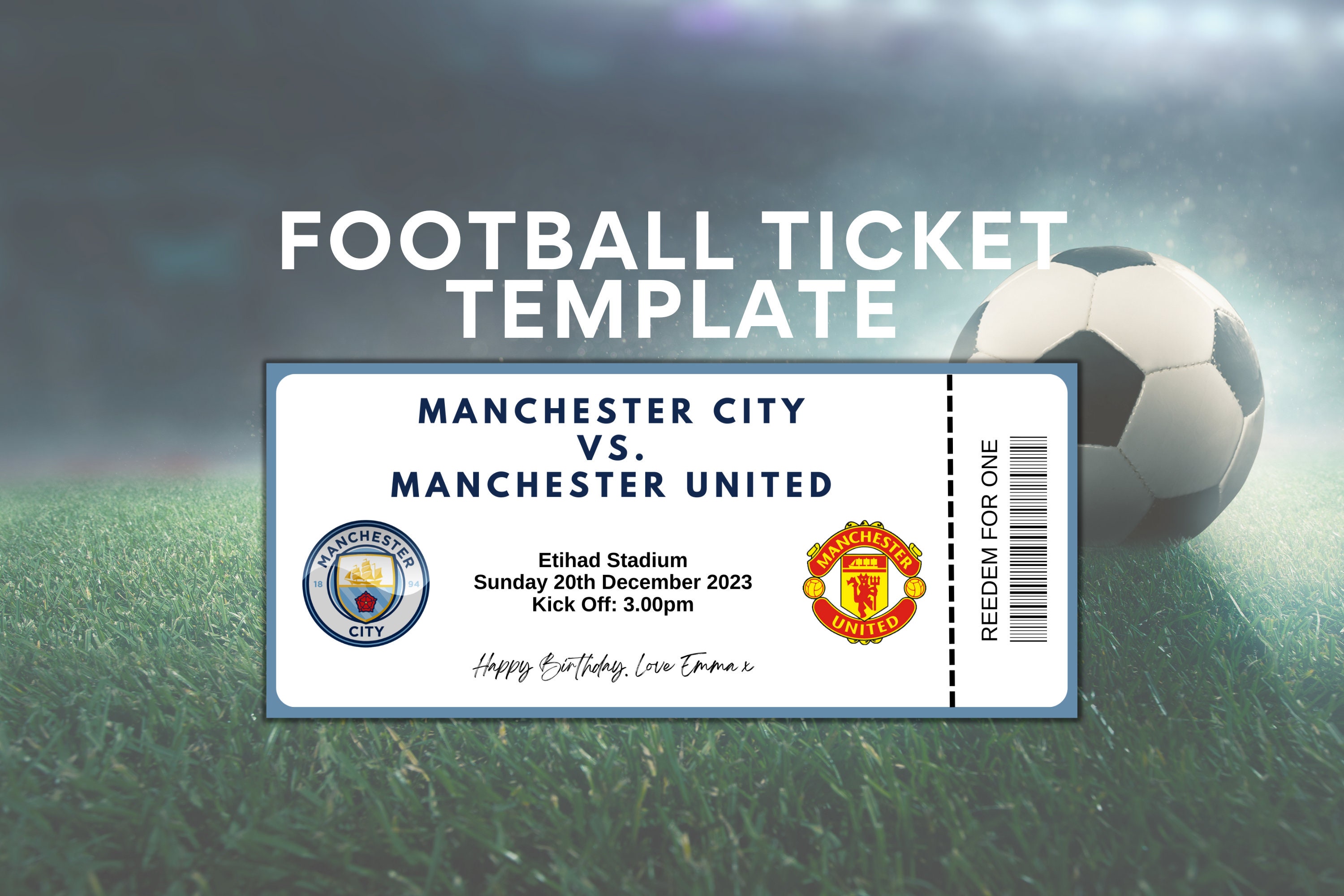 Football Ticket T Football Tickets Football Birthday Ticket Printable Football Ticket