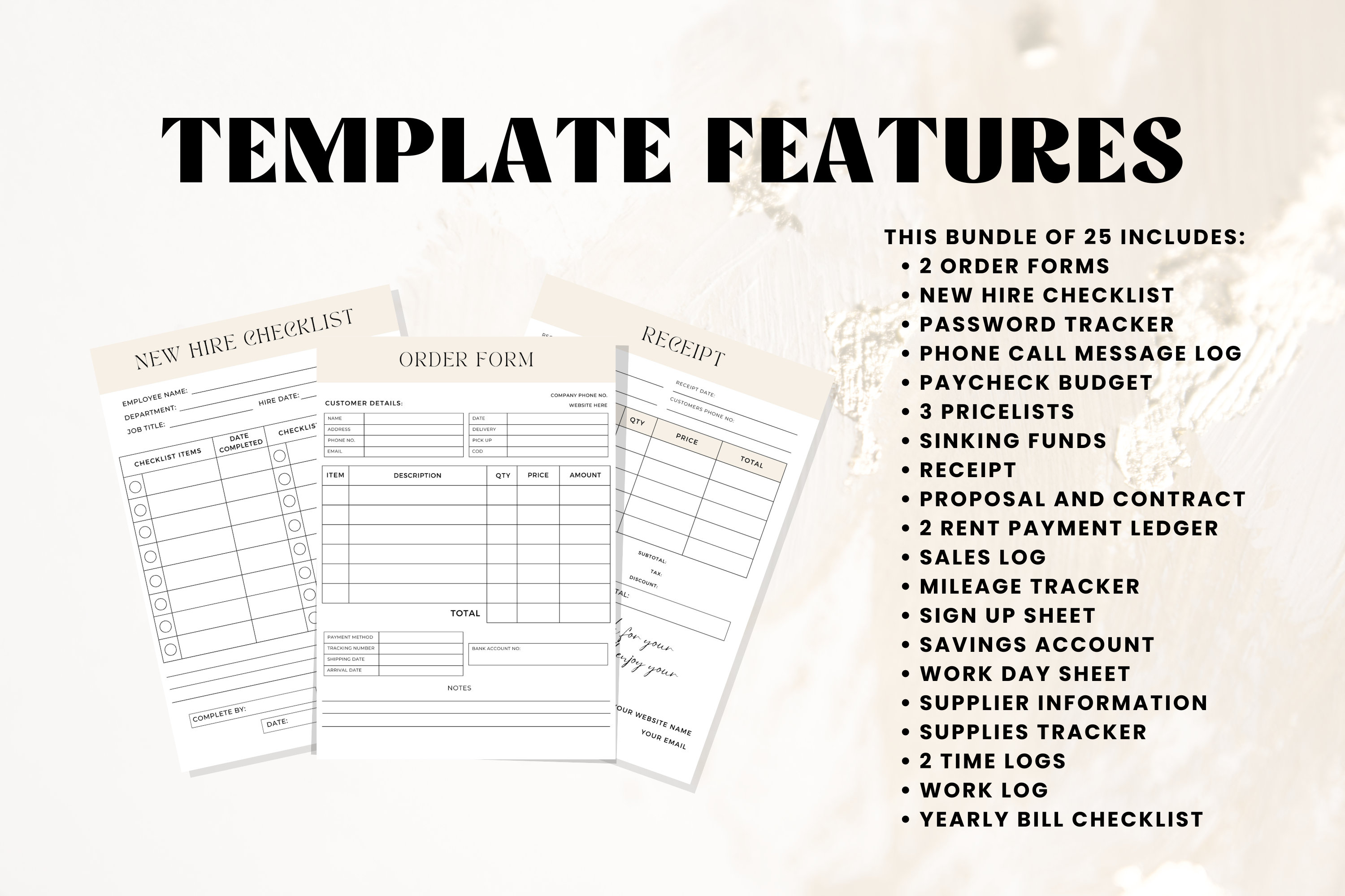 Business Form Bundle | Editable Business Form | Small Business Form ...