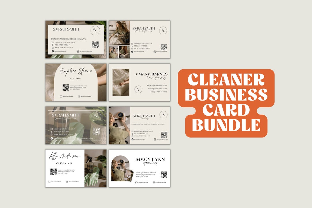 Cleaning Services Business Cards | Cleaning Business Card Template ...