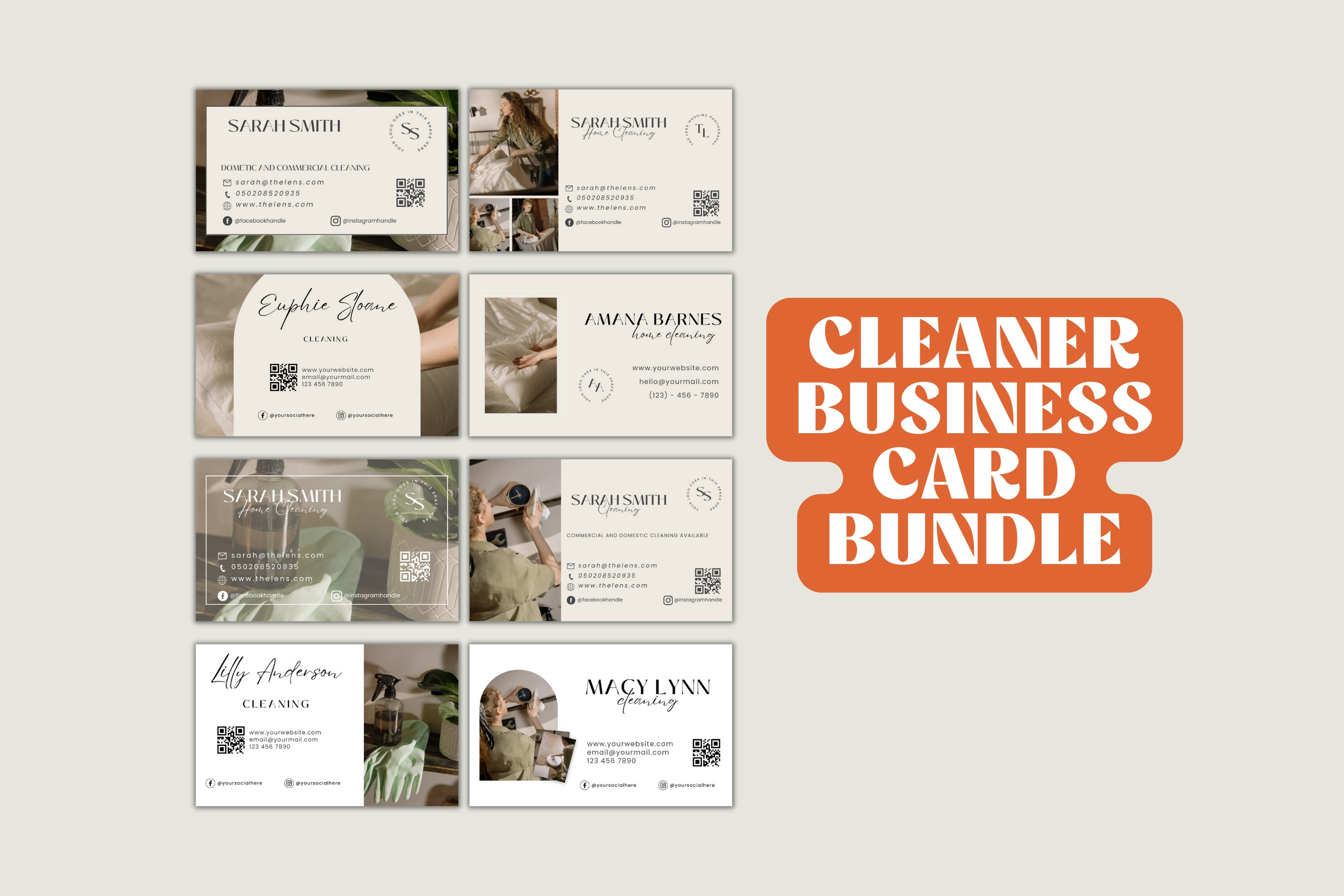 Cleaning Services Business Cards | Cleaning Business Card Template ...