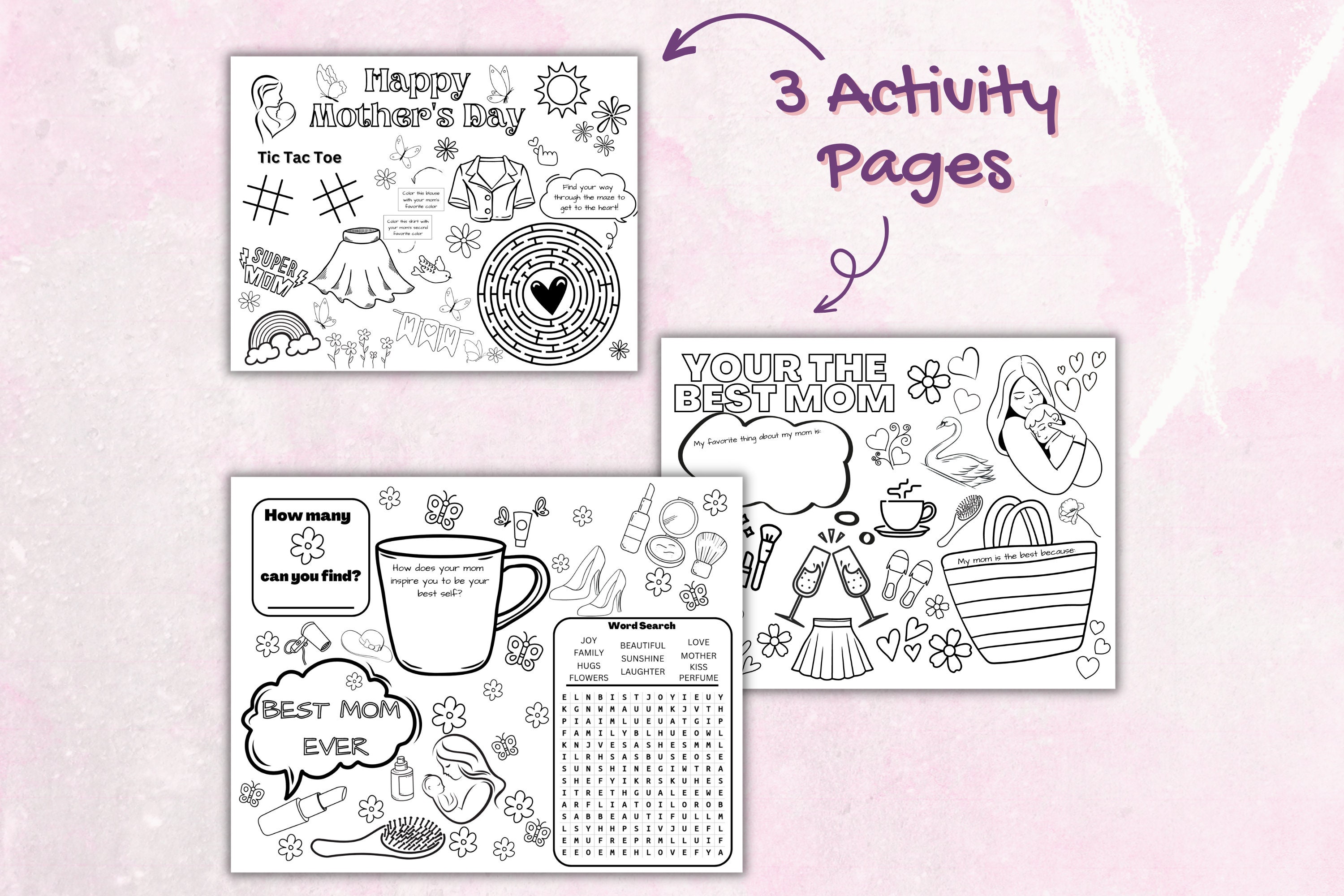 Mother's Day Activities Printables Mother's Day Printable Activities ...